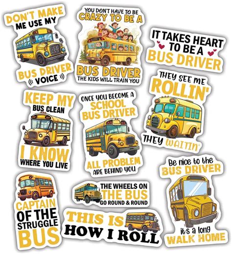 School Bus Driver Life Sticker 3 Laptop Sticker