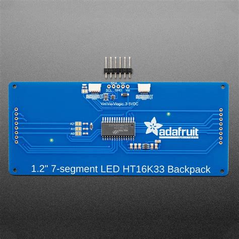 Adafruit 7 Segment Backpack 1 2 Tall Digits The Pi Hut