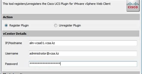 Заметки с полей Установка Cisco Ucs Plugin For Vmware Webclient и
