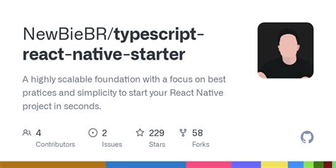github newbiebr typescript react native starter a highly scalable