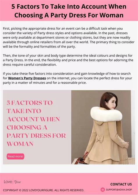 Ppt 5 Factors To Take Into Account When Choosing A Party Dress For