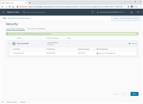 Nsx Vcenter Plug In Deployment Security Only Configuration Polar Clouds