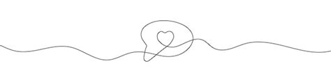 Premium Vector Continuous Line Drawing Of Speech Bubble Linear Drawing Of A Speech Bubble