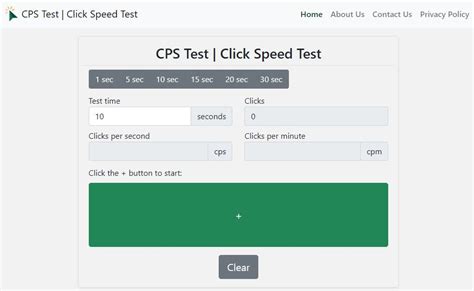 Cps Test Click Speed Test Check How Fast You Can Do It