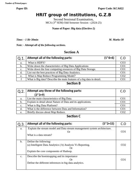 bigdata 2nd sessional pdf big data analytics