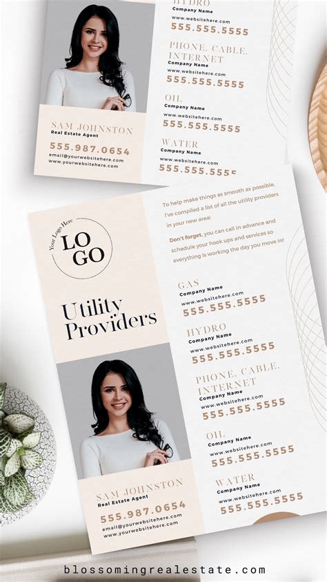 Utility Providers Flyer Blossoming Real Estate