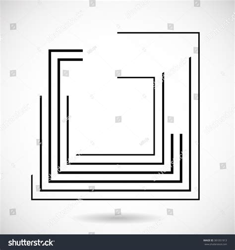 Rectangle Logo Lines Square Unusual Icon Design Image Vectorielle De Stock Libre De Droits De