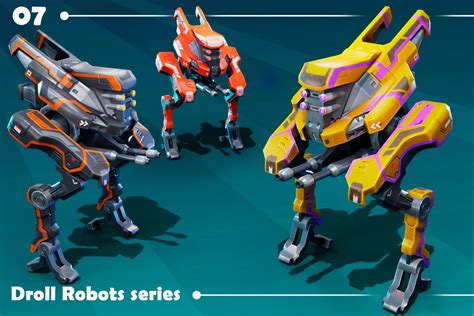 droll robot 07 3d robots unity asset store