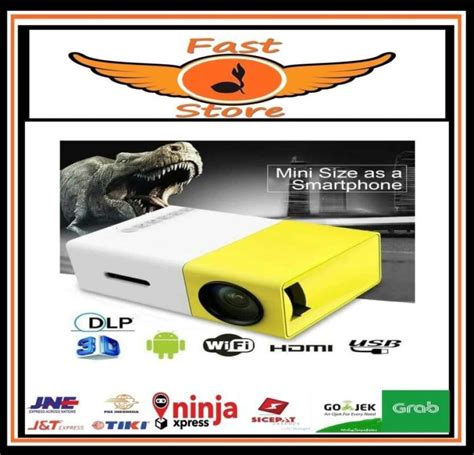 Promo Proyektor Mini Projector LED Projektor YG Mini Theater KUNING Diskon Di Seller