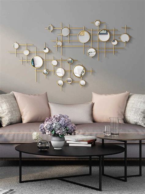 Круглая комбинированная Настенная Декорация в европейском стиле зеркальная настенная подвеска