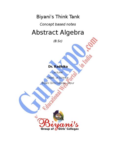 Abstract Algebra Group Mathematics Ring Mathematics