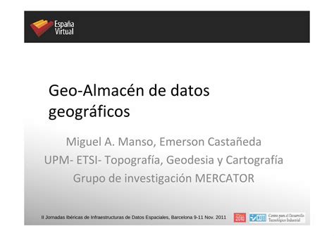 Pdf Geo Almacén De Datos Geográficos Connecting