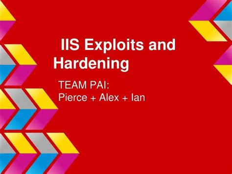 PPT IIS Exploits And Hardening PowerPoint Presentation Free Download ID 6882328