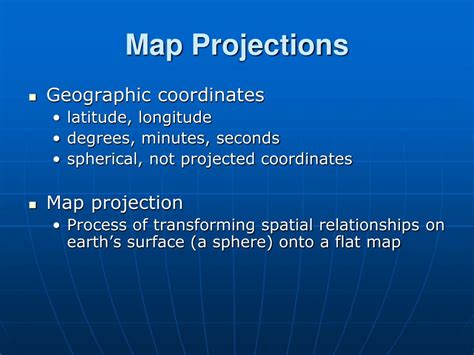 Ppt Projections And Coordinate Systems Powerpoint Presentation Free Download Id651515