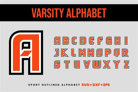 Modern Varsity Font Svg Font Modern Fonts Varsity Jacket Sports Font Varsity Letters