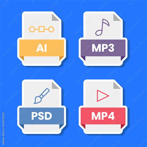 Document File Format Folder Pdf Doc Xls Zip Txt Png Json Ppt Csv Xml Ai Mp3 Mp4 Html Psd Css