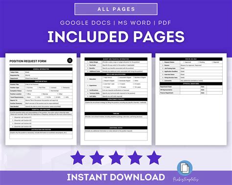 Hr Position Request Form Template Job Opening Request Form Job Vacancy Request Form Job