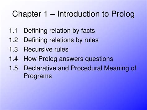 Ppt Introduction To Prolog Language Powerpoint Presentation Free