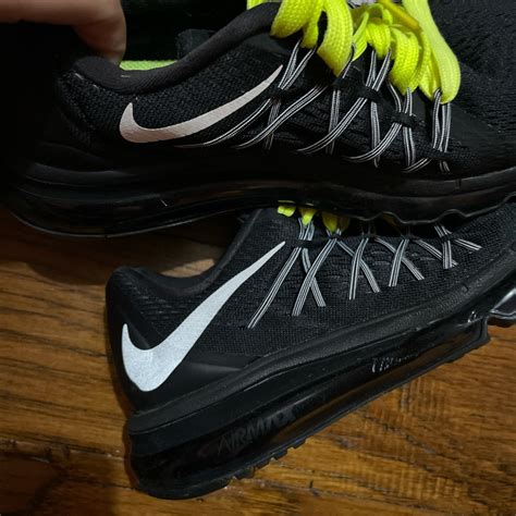 Black And Green Nike Air Maxes Worn About Times Depop