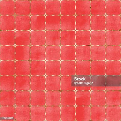 수채화 추상 기하학적 인 레드 스트라이프 격자 무음 패턴 골드 글리터 라인 윤곽 그래픽 프린트에 대한 스톡 벡터 아트 및 기타 이미지 그래픽 프린트 금 금속 금색