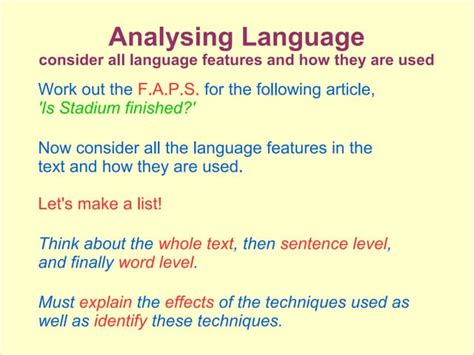 Reading Questions Analysing Language Yr11 Ppt Reading Questions Analysing Language Yr11 Ppt