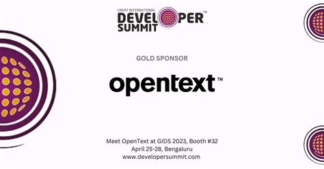 Developersummit On Linkedin Gids2023 Gids2023 Opentext