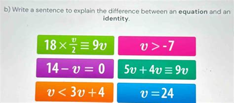 Solved B Write A Sentence To Explain The Difference Between An