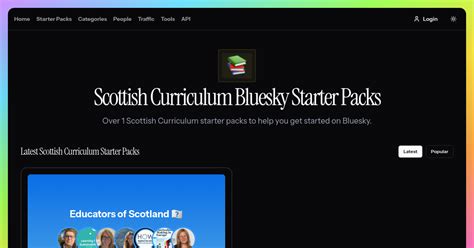 Scottish Curriculum Bluesky Starter Packs 1 Lists • Aug 2025