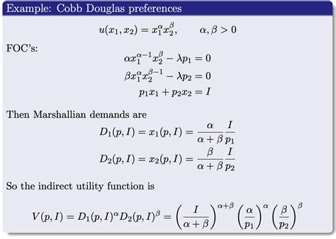 Solved Example Cobb Douglas Preferences U X1 X2 X Mmm