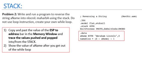 Solved STACK Problem Write And Run A Program To Reverse Chegg
