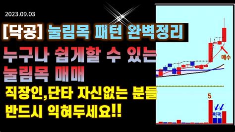 닥공 스윙 눌림목 매매 눌림목 패턴 완벽정리5퍽 5퍽퍽 직장인단타 자신없는분들 반드시 익혀두세요 Youtube