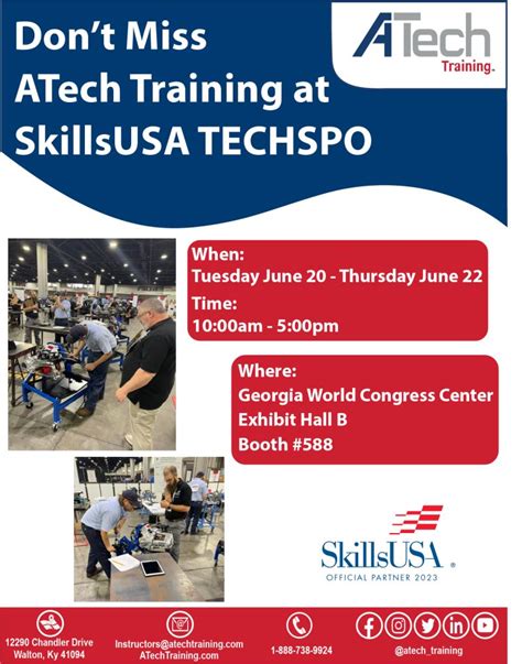 Atech Training On Linkedin Dont Forget To Visit Atech Trainings Booth This Week At Skillsusa