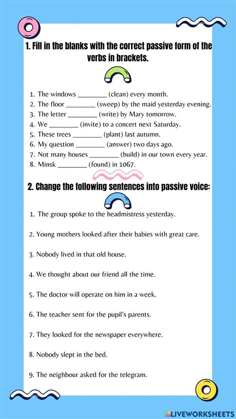 Passive Voice 1877134 Polinatereshko Live Worksheets