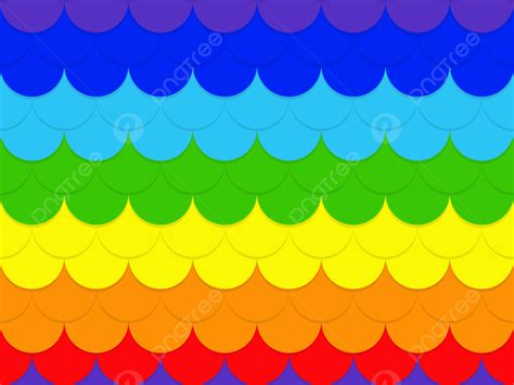 Abstract Seamless Overlapping Rainbow Circle Pattern Background Vector Illustration Texture