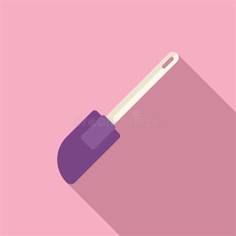 Small Handle Spatula Icon Flat Vector Shape Element Stock Illustration Illustration Of Spoon