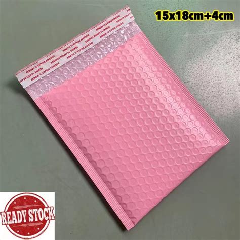 Ready Stock Bubble Wrap Envelop Mailing Flyer Courier Parcel Packing Air Bubble Bag Pink