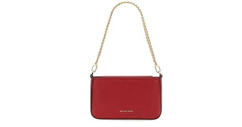 Michael Kors Bryant Small Convertible Clutch Bag In Red Lyst Uk