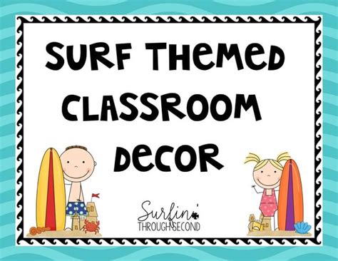 Surf Theme Classroom Decor Editable By Surfin Through Second Tpt