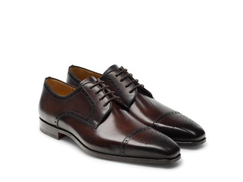 Italian Leather Brown Brogue Shoe Elba Dorata
