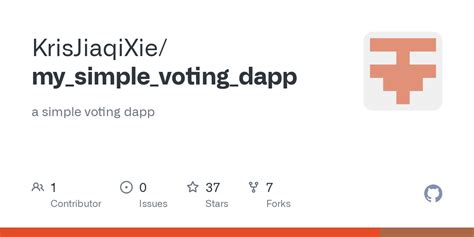 Github Krisjiaqixiemysimplevotingdapp A Simple Voting Dapp