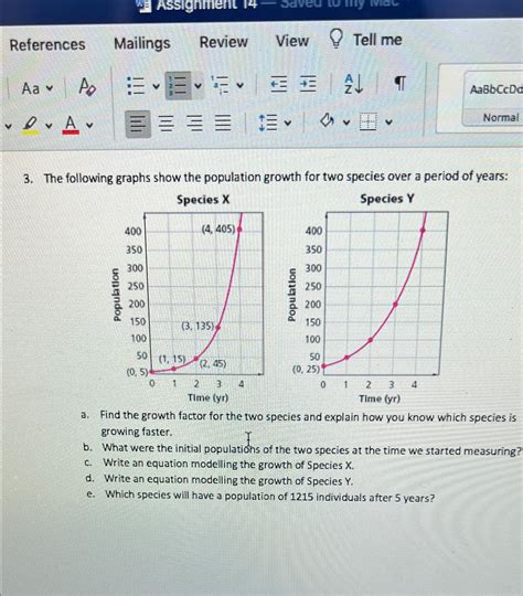 solved the following graphs show the population growth for