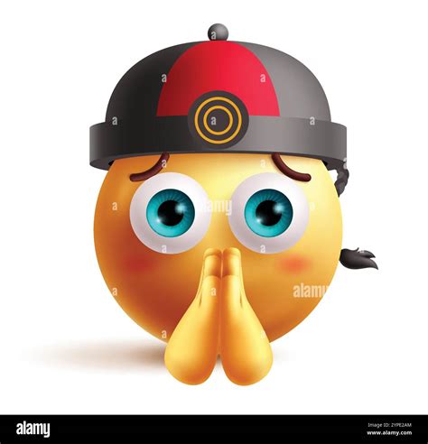 Chinese Emoji Clipart Character Pleading Chinese Emoji 3d Character In