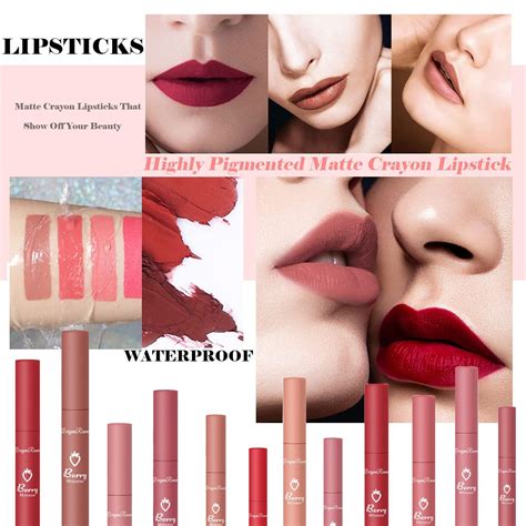 3 Piece Natural Nude Matte Lipstick Set Long Lasting Waterproof