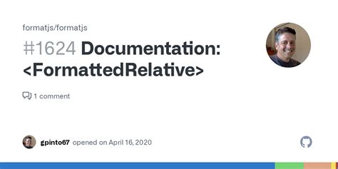documentation · issue 1624 · formatjs formatjs · github