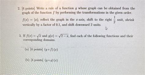solved 2 [4 points] write a rule of a function g whose