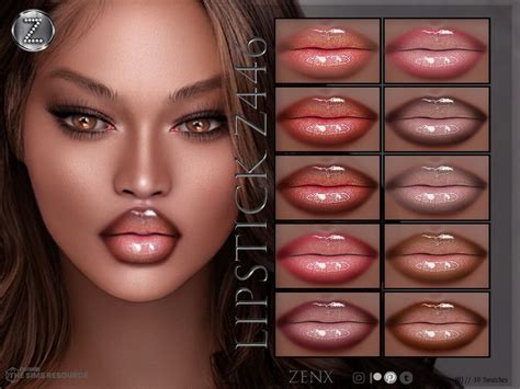 Zenx Lipstick Z446 Sims 4 Realistic Lips Sims Cc Body Details The