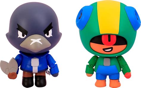 Brawl Stars Action Figure Pack Of 2 In Box Crow Lion Multiplayer