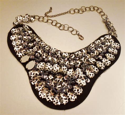 Stunning Beaded Collar Bib Necklace Hand Embroidered 11 X 12 Etsy