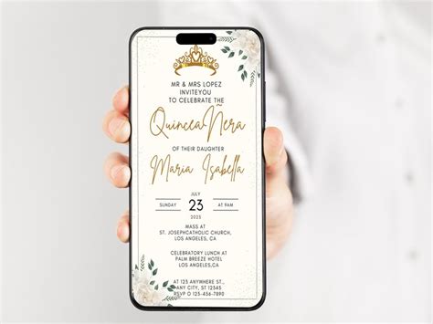 Invitaciones De Quinceañera Quinceanera Invitaciones Editable