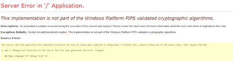 Solution This Implementation Is Not Part Of The Windows Platform FIPS Validated Cryptographic